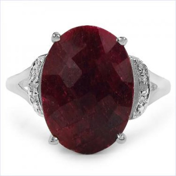 Jewelry | Gorgeous 14k White Gold Diamonds And 515ctw Ruby Designer ...